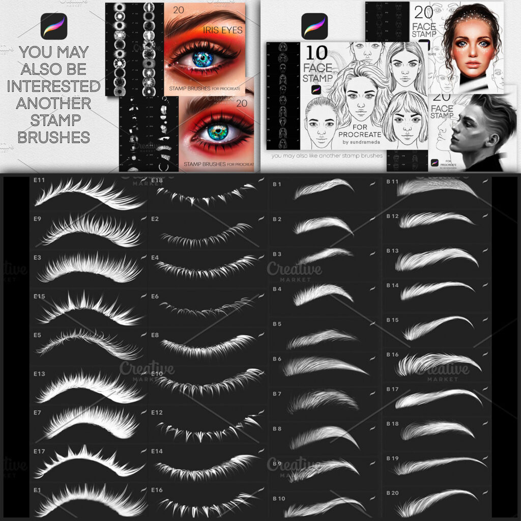 Procreate Eye & Brows Brushes Makeup – MasterBundles