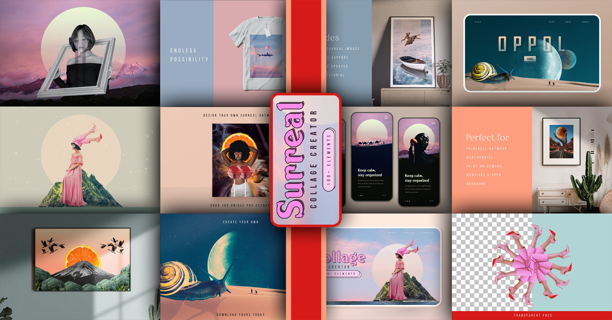 Surreal Collage Creator Art Maker – MasterBundles
