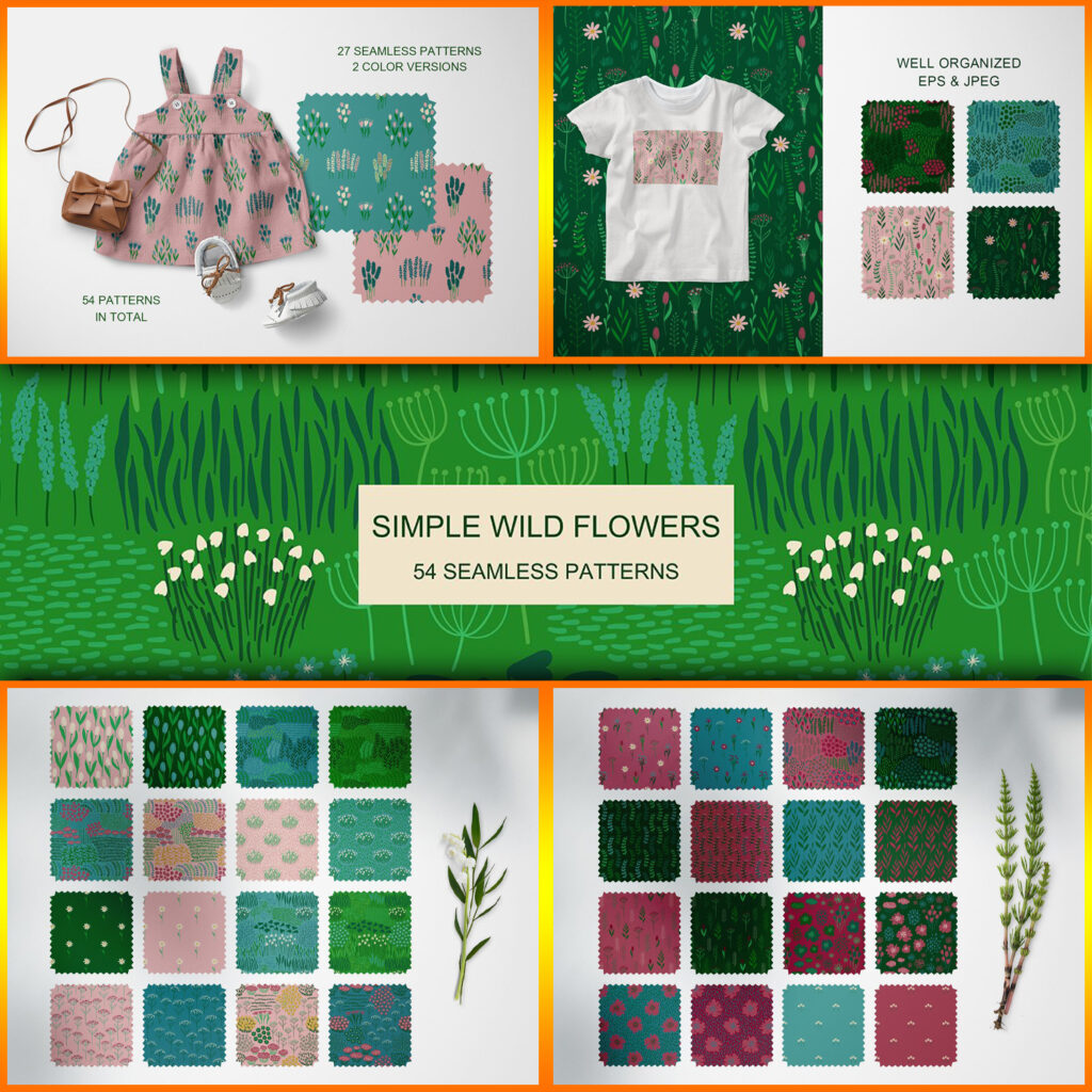 Simple Wild Flowers – MasterBundles