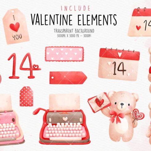 Valentine Mail Clipart | Master Bundles