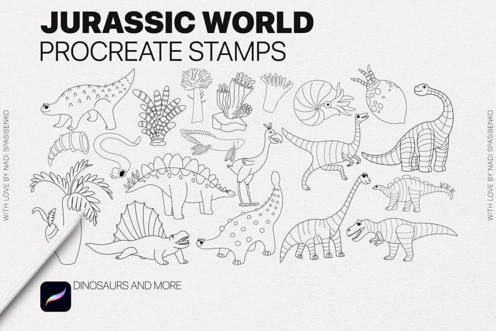 Jurassic World Procreate Stamp – MasterBundles