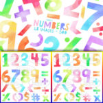 Watercolor Numbers Clipart – MasterBundles