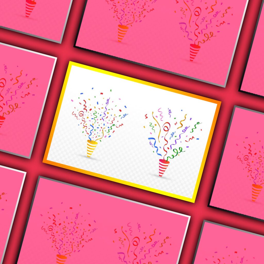 Confetti and Ribbon Explosion Party – MasterBundles