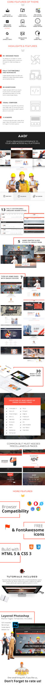 Aadi - Construction Building Responsive WordPress Theme – MasterBundles