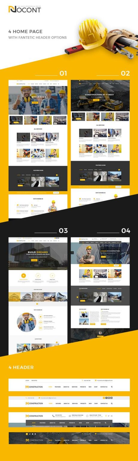 Nocont - Construction & Building WordPress Theme – MasterBundles