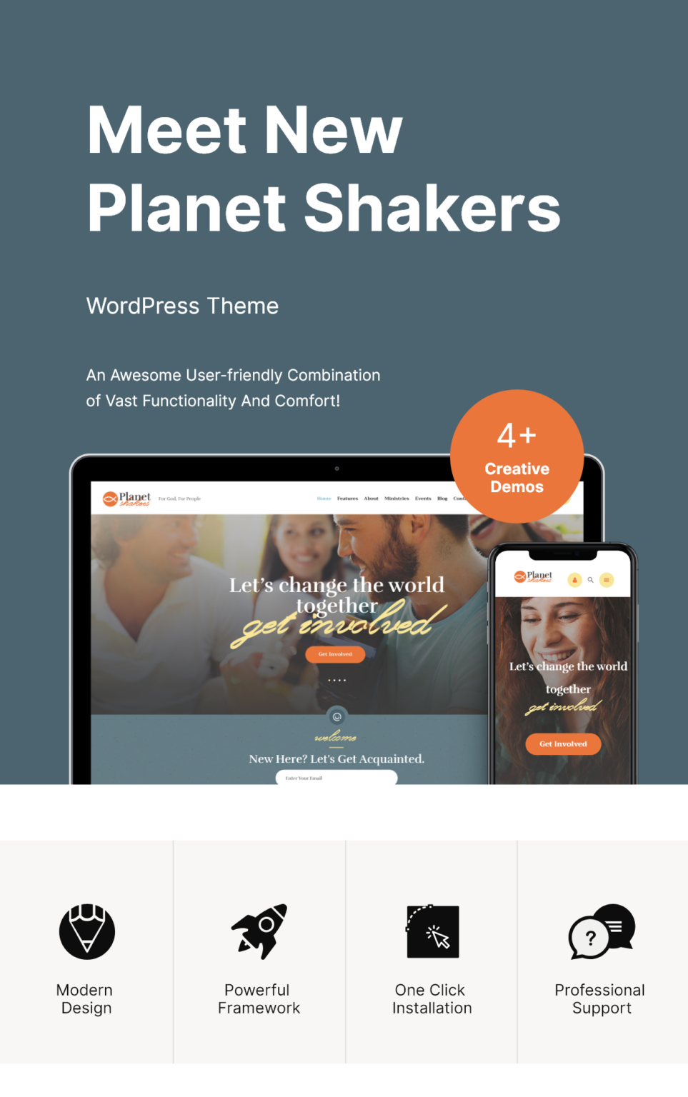 Planet Shakers | Church & Religion WordPress Theme – MasterBundles