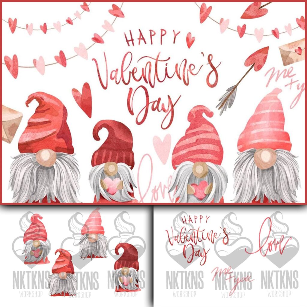 Valentine Day Gnomes Clipart – MasterBundles