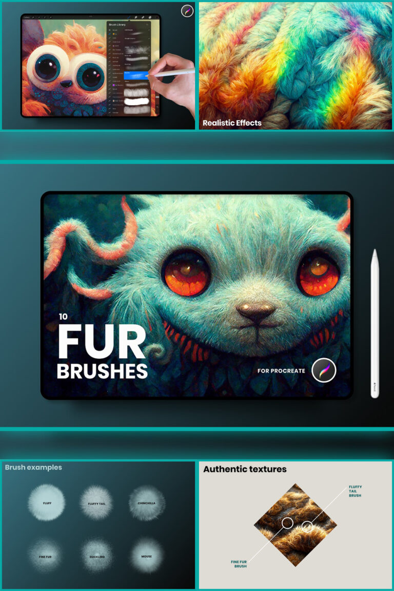 FUR Brushes Realistic Procreate Fur – MasterBundles