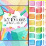 Watercolor Base Ten Blocks Clipart – MasterBundles