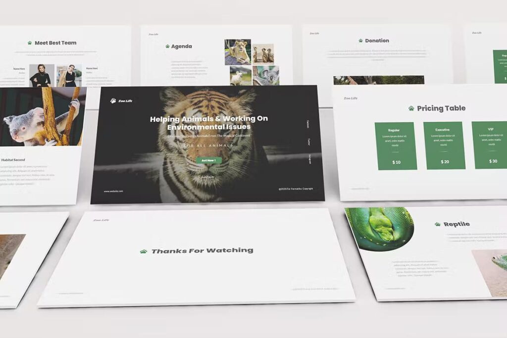 Zoo Powerpoint Template – MasterBundles