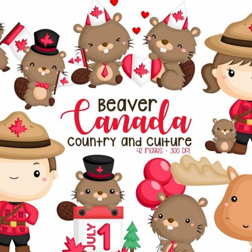 Canada Culture Beaver Clipart | Master Bundles