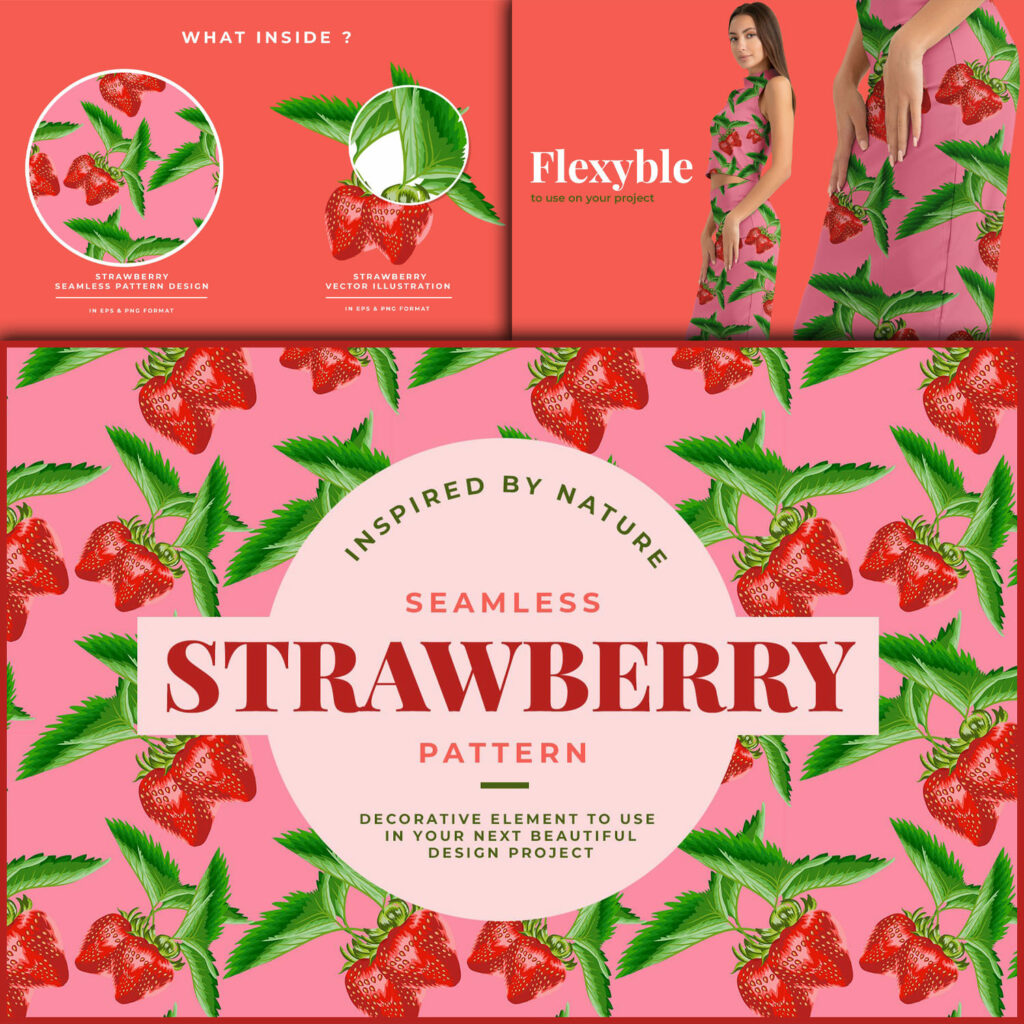 Strawberry Seamless Pattern – MasterBundles