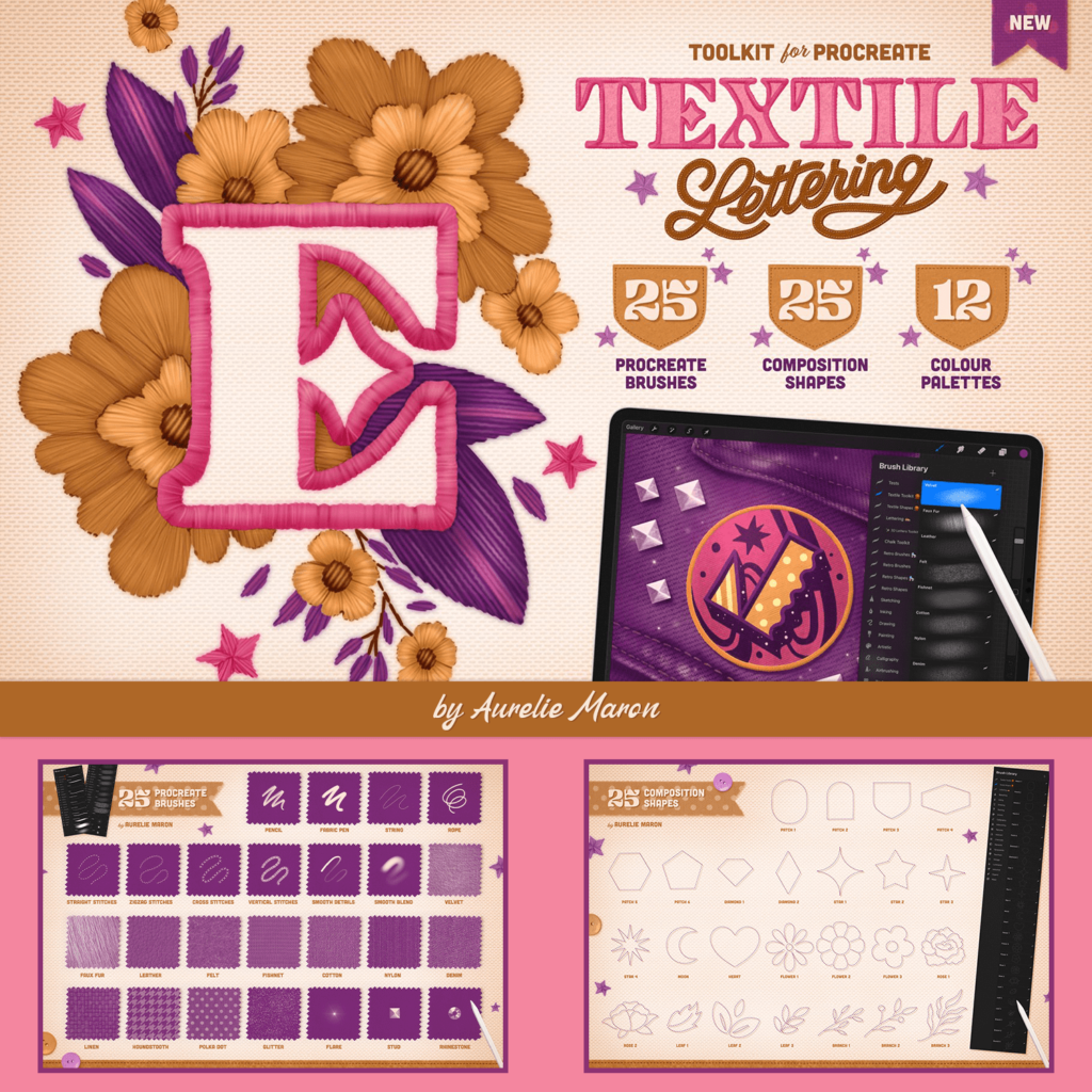 Textile Lettering Toolkit – MasterBundles
