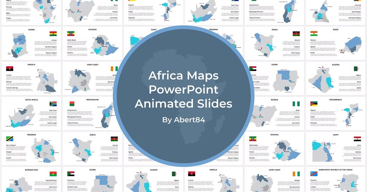 Africa Maps PowerPoint Animated Slides – MasterBundles