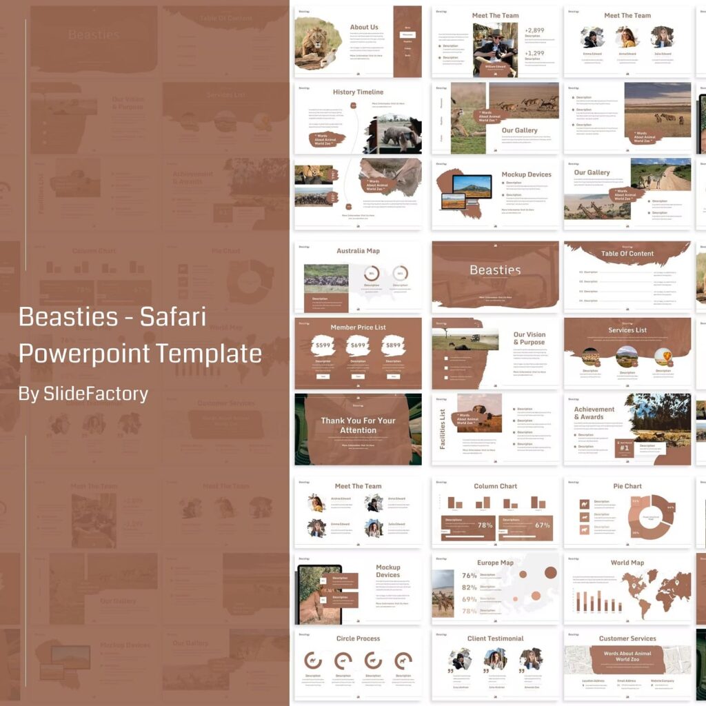 Beasties - Safari Powerpoint Template – MasterBundles