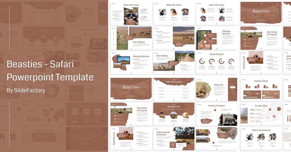 Beasties - Safari Powerpoint Template – MasterBundles
