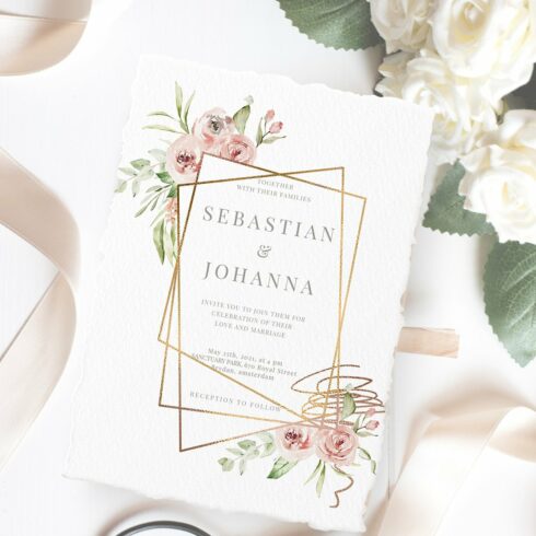 Dusty Roses Boho Watercolor | Master Bundles