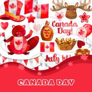 Canada Day Girls Clipart | Master Bundles
