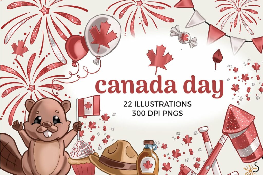 Canada Day Clipart: 22 Canadian Illustrations – MasterBundles