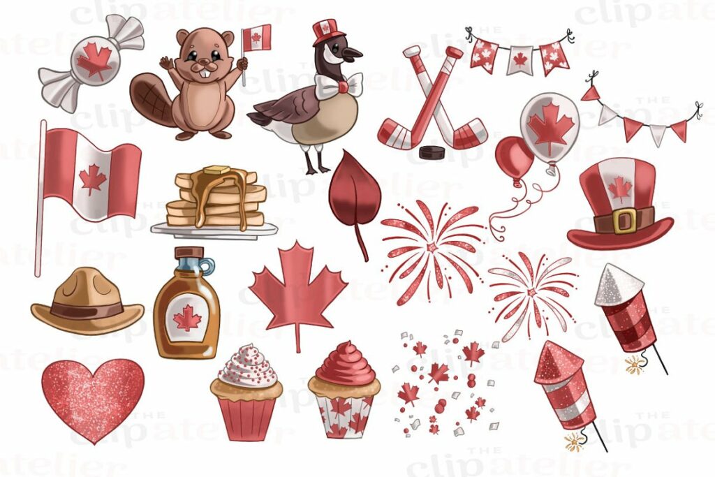 Canada Day Clipart: 22 Canadian Illustrations – MasterBundles