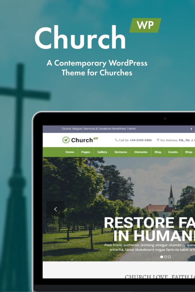ChurchWP - A Contemporary WordPress Theme for Churches – MasterBundles