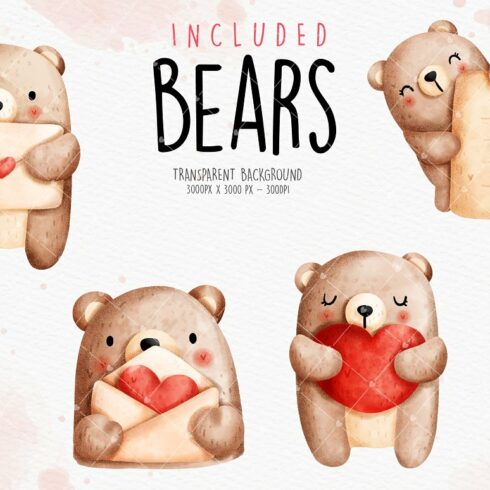Valentine's Day Teddy Bear Clipart – MasterBundles
