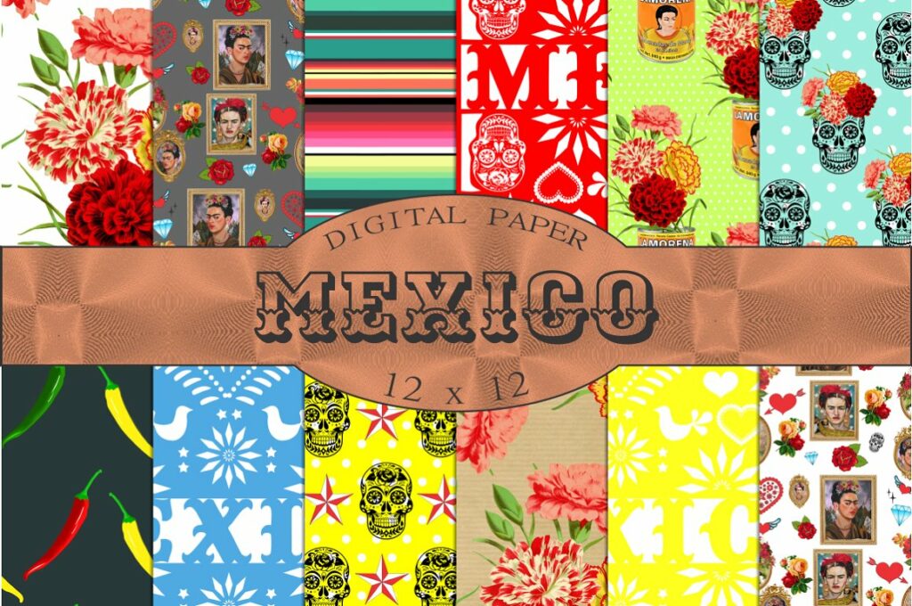 Mexican Themed Papers Mexico – MasterBundles