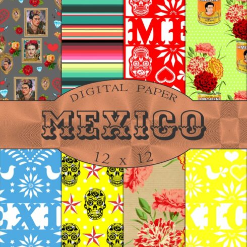 Mexican Themed Papers Mexico | MasterBundles