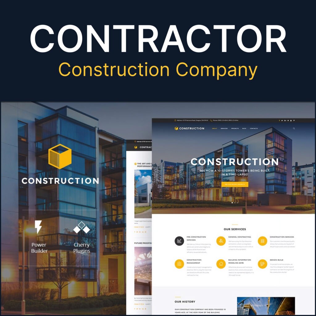 Contractor - Construction Company Theme – MasterBundles