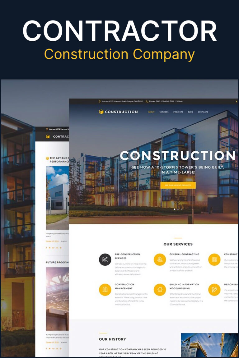 Contractor - Construction Company Theme – MasterBundles