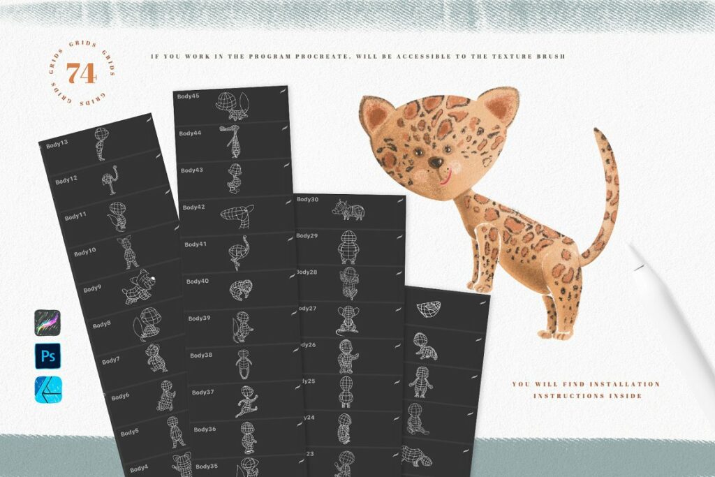 Grids for Creating Cute Characters – MasterBundles
