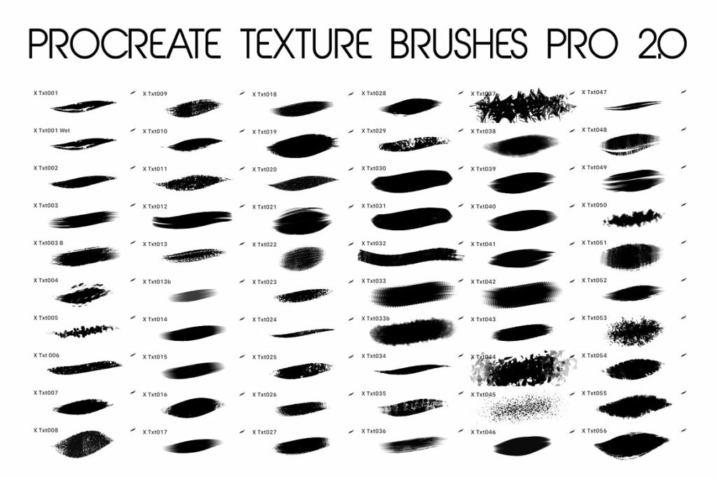 Procreate Texture Brushes PRO! 2.0 – MasterBundles