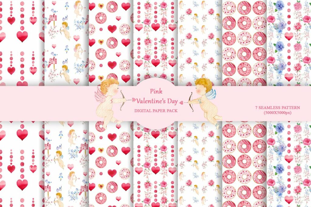 Valentine's Day Digital Paper Pack – MasterBundles