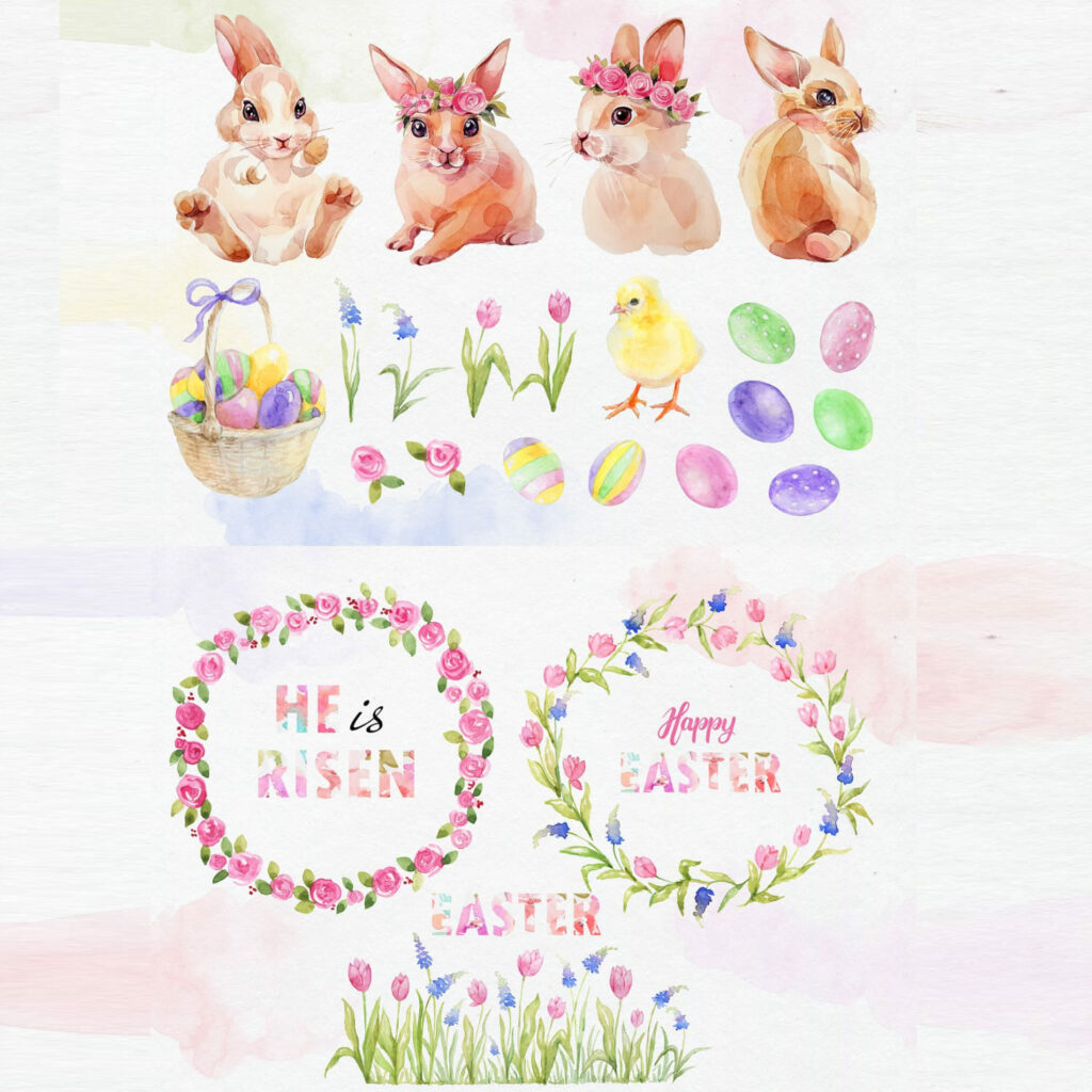 Easter Clipart. Bunny Clipart – MasterBundles