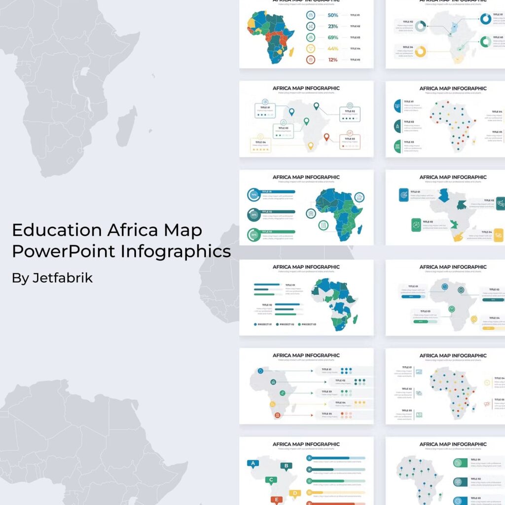 Education Africa Map PowerPoint Infographics – MasterBundles