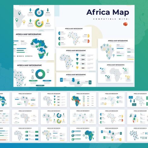 Education Africa Map PowerPoint Infographics – MasterBundles
