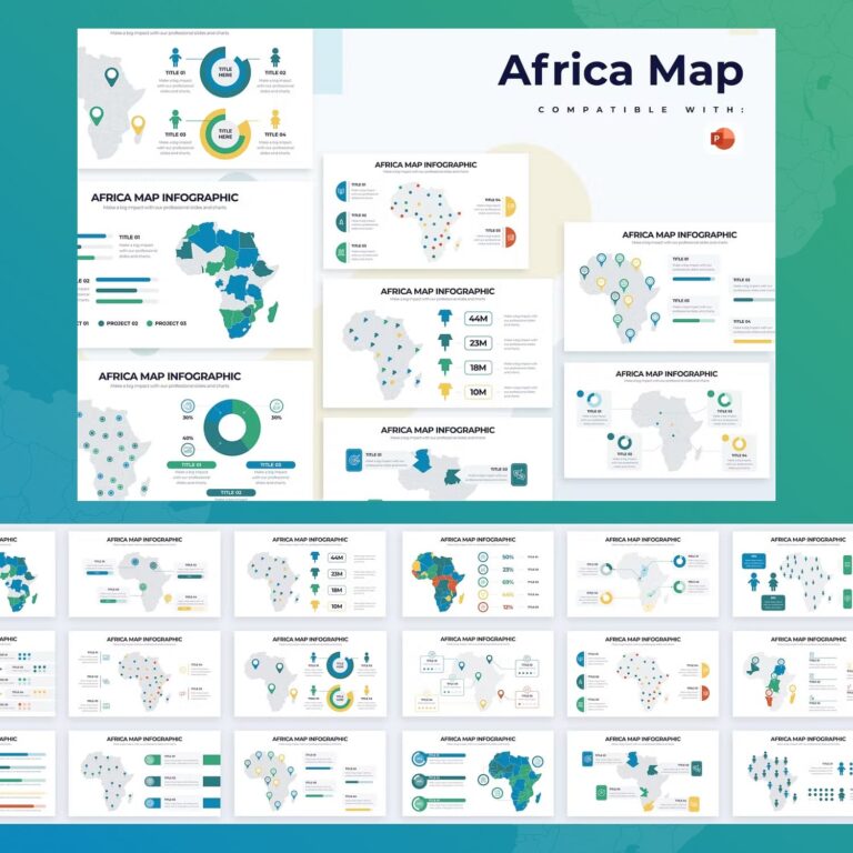 Education Africa Map PowerPoint Infographics – MasterBundles
