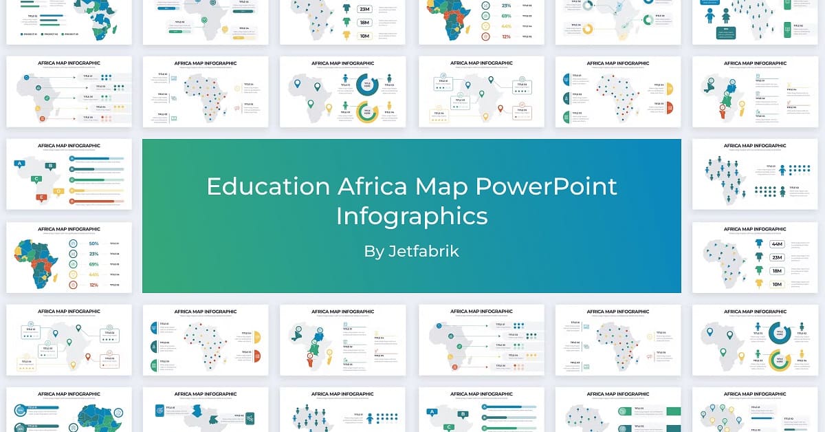 Education Africa Map PowerPoint Infographics – MasterBundles