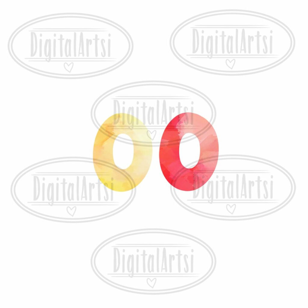 Watercolor Numbers Clipart – MasterBundles