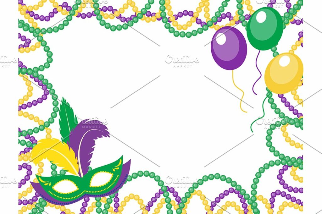 Mardi Gras Frame Set – MasterBundles