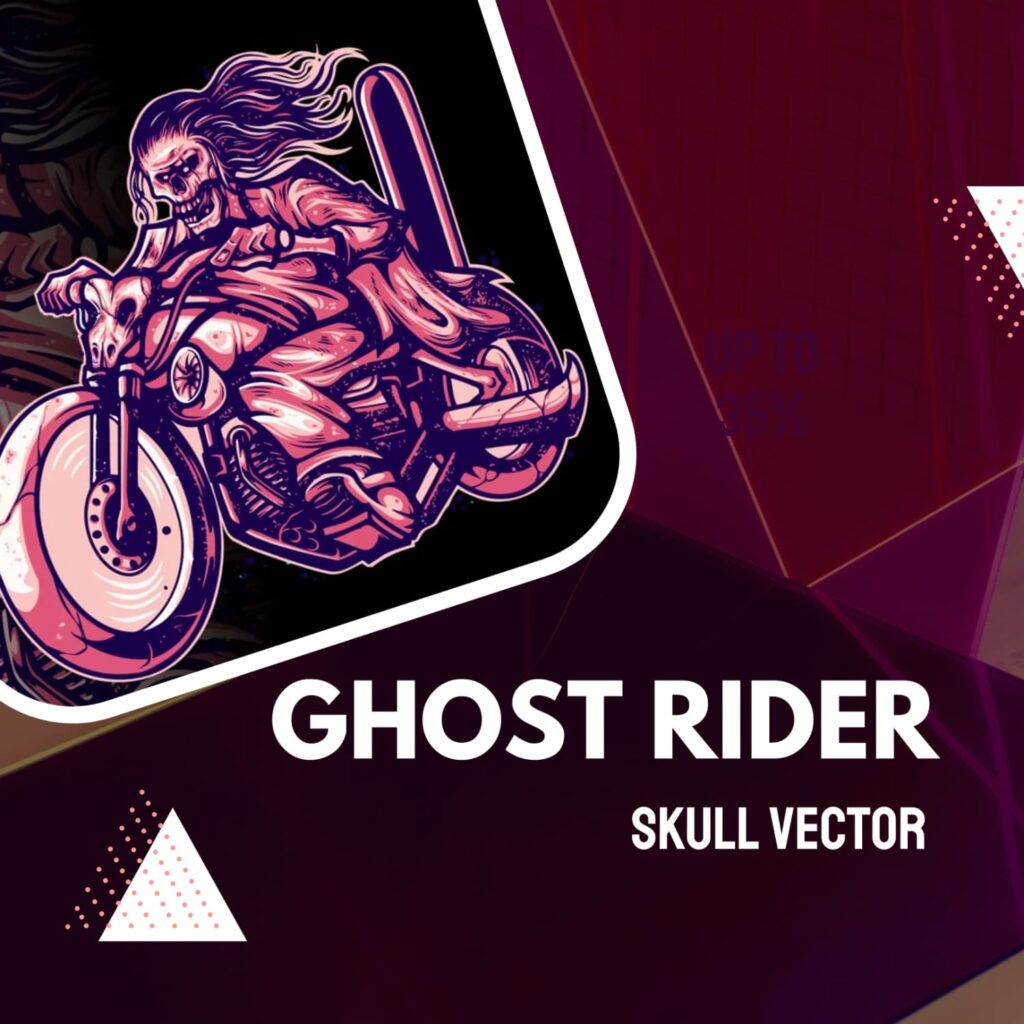 Ghost Rider Skull Vector T-shirt – MasterBundles