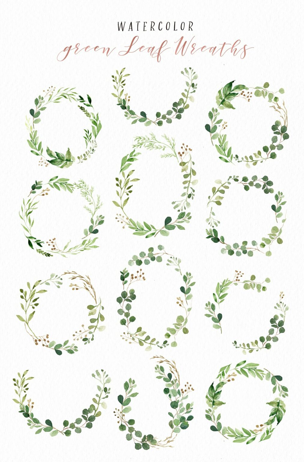 Watercolor Green Leaf Clip Art – MasterBundles