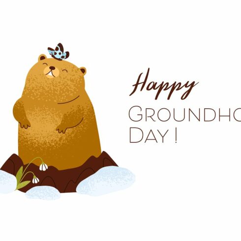 Happy Groundhog Day Card | MasterBundles