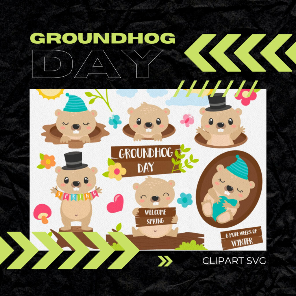 GroundHog Day Clipart + SVG – MasterBundles