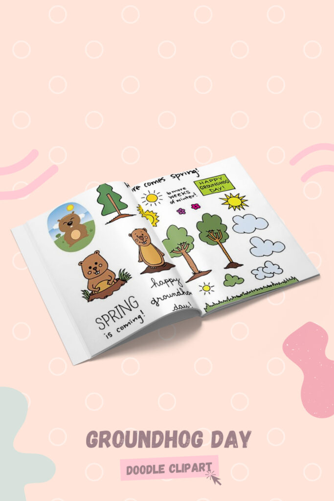 Groundhog Day Doodle Clipart – MasterBundles