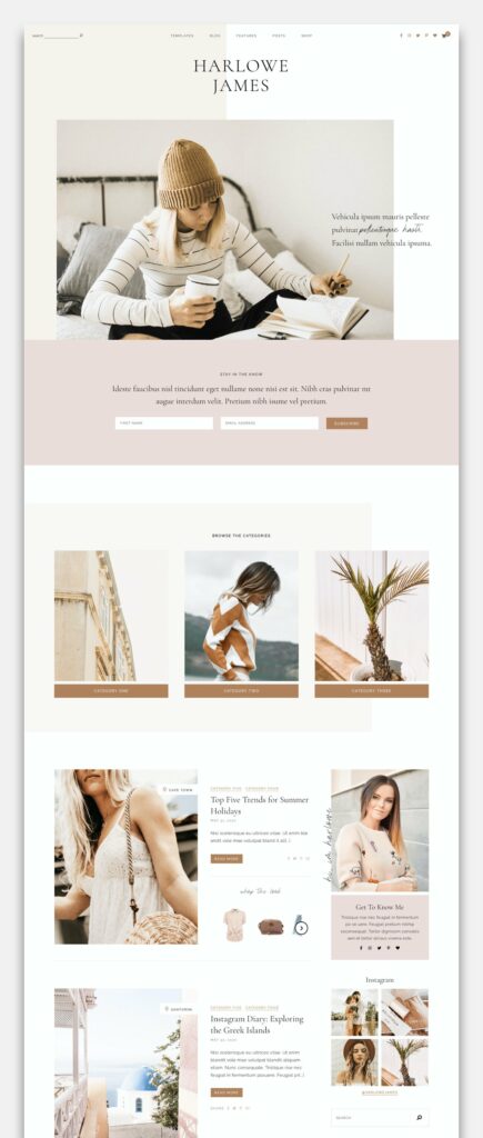 Harlowe - Feminine WordPress Theme – MasterBundles