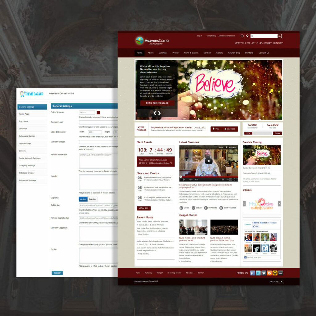 Heaven's Corner Church Theme – MasterBundles