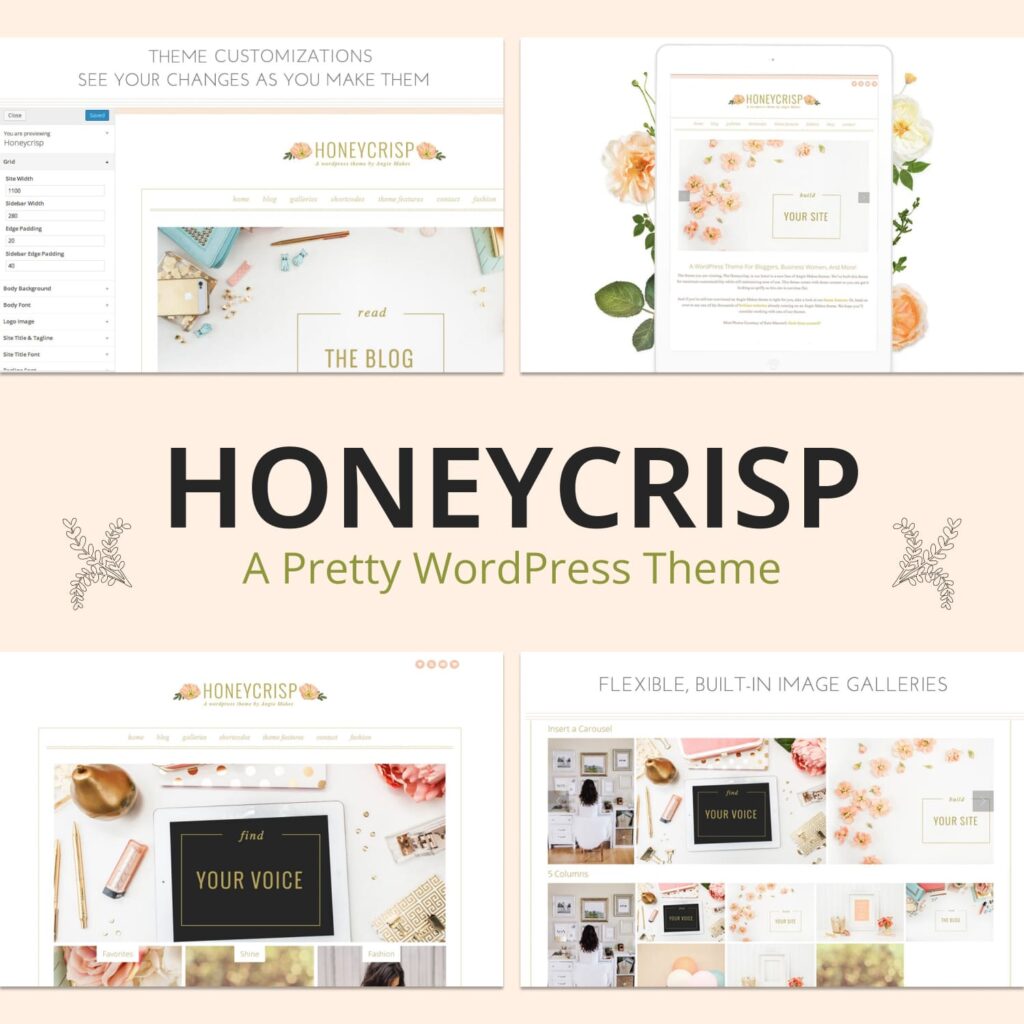 Honeycrisp- A Pretty WordPress Theme – MasterBundles