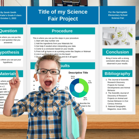 Science Fair Poster Template - Design For A 48x36" Display Board ...