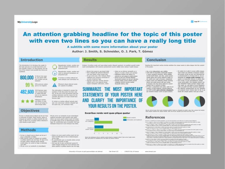 Scientific Poster PowerPoint Template – MasterBundles